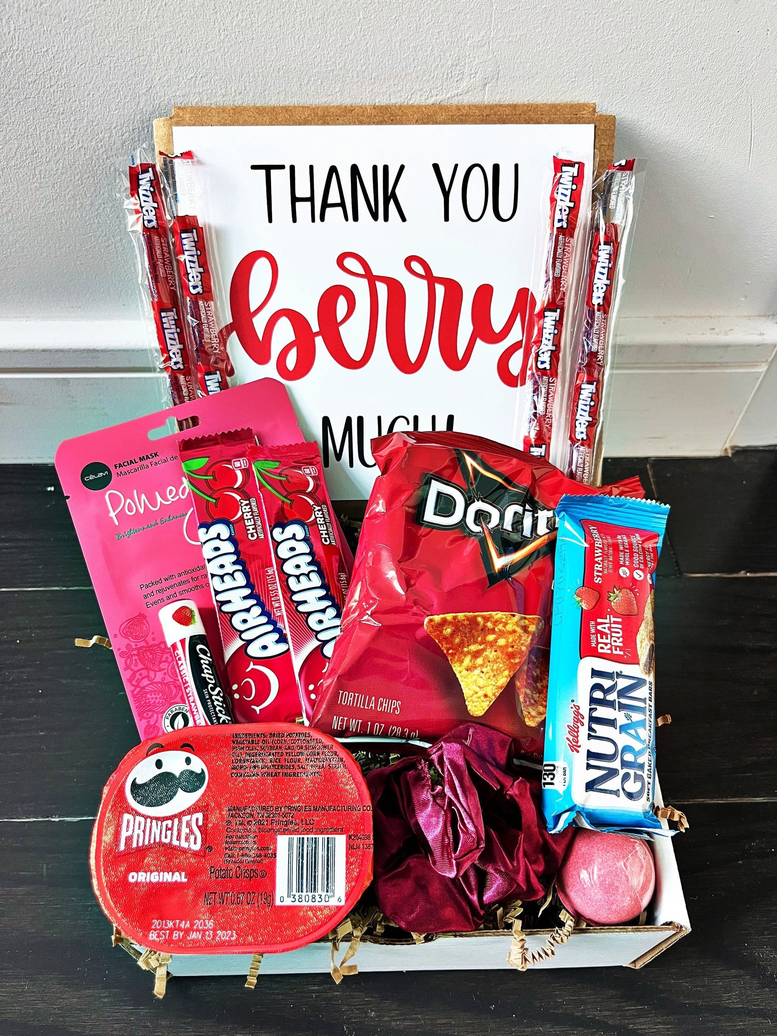 Thank You Berry Much Gift Box Thank You Red Snack Care - Etsy