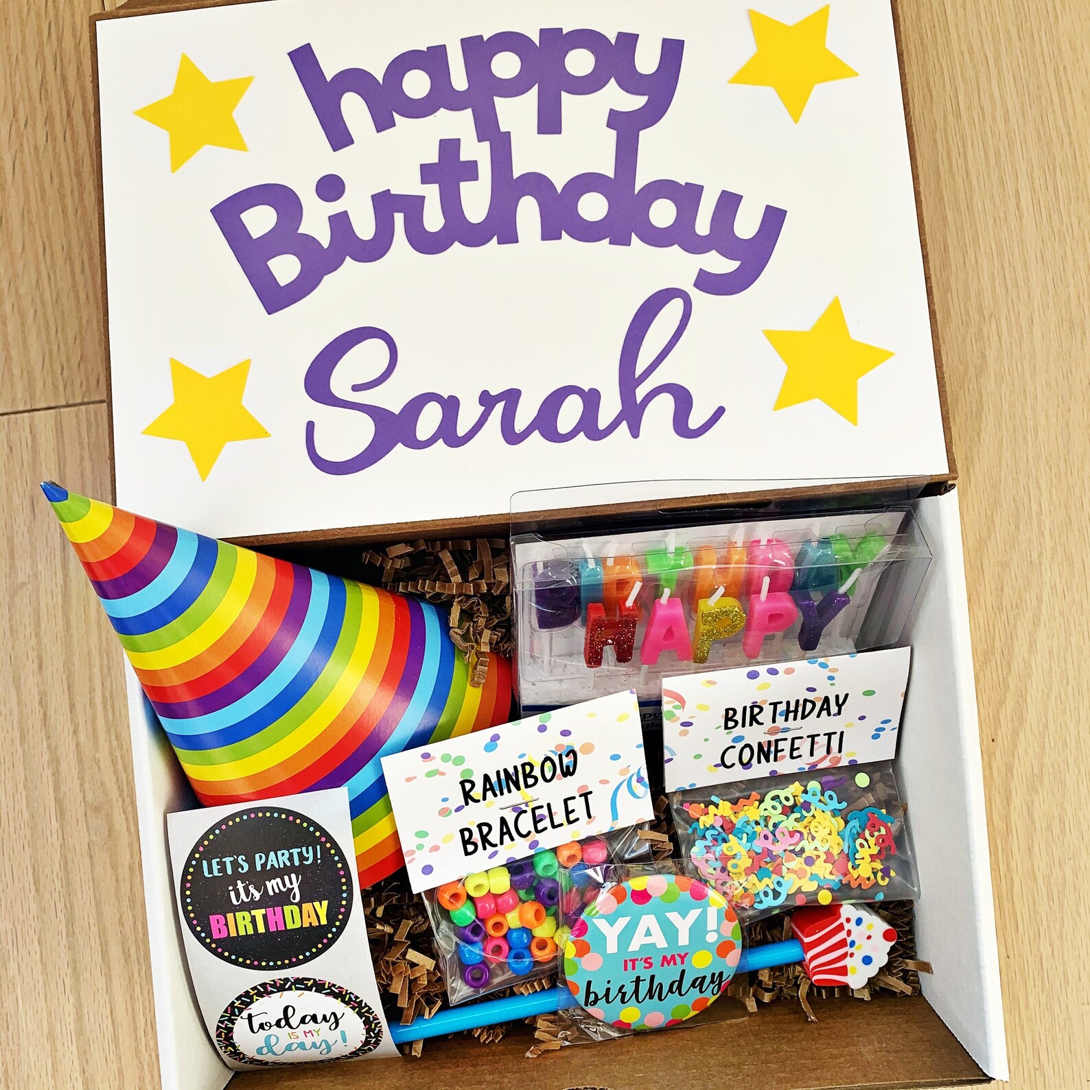 Happy Birthday Gift Box - Custom Gift Box - Gift Box - Gift Ideas ...