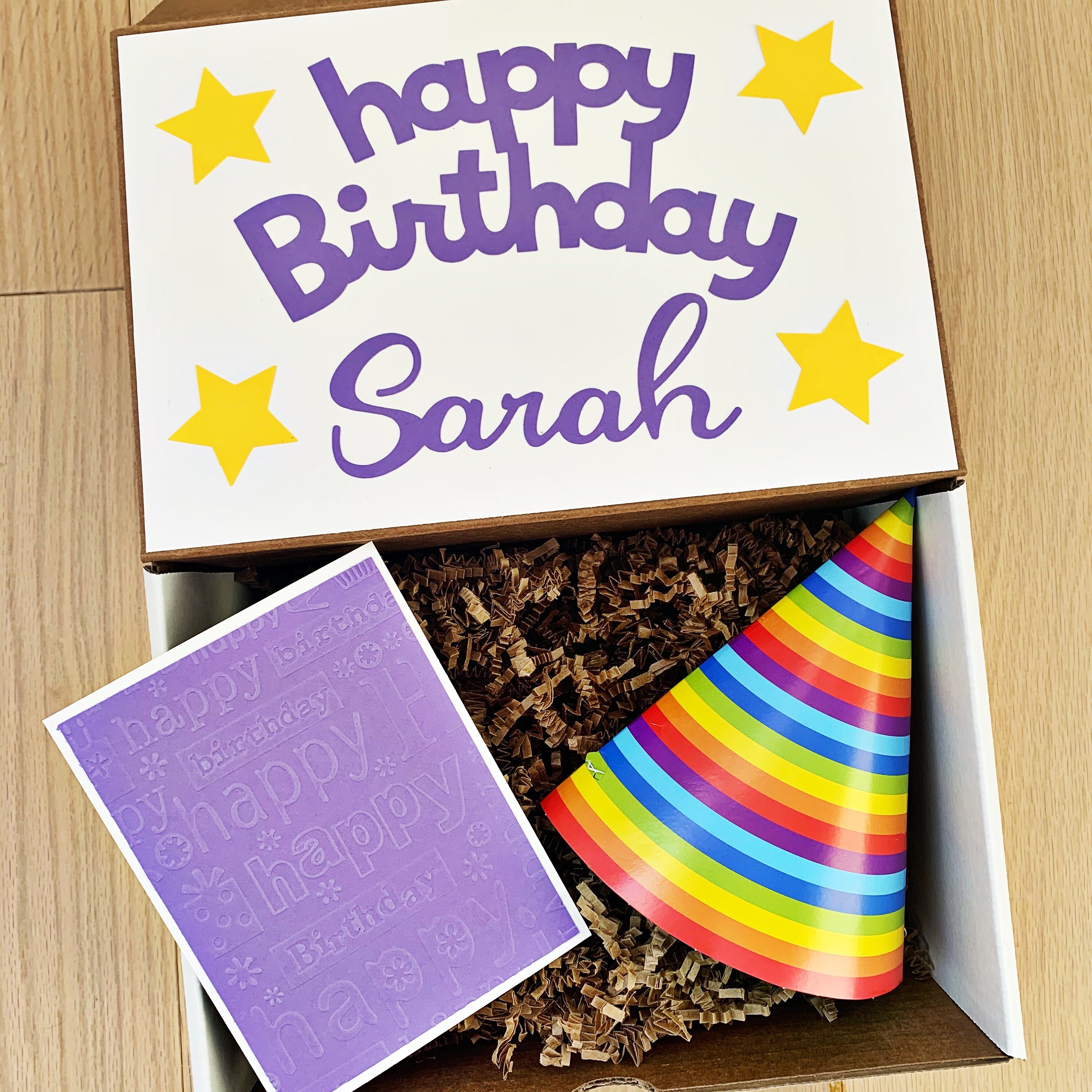 Happy Birthday Gift Box Custom Gift Box Gift Box Gift | Etsy