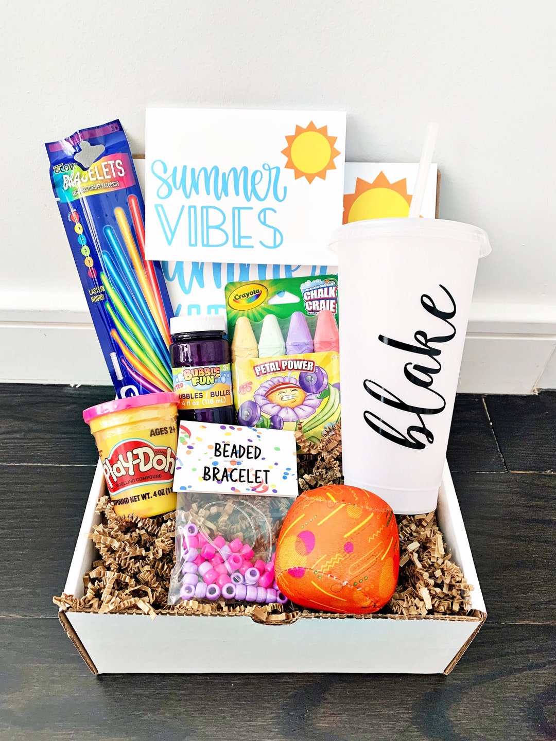 Custom Color-changing Cup Kids Summer Care Package - Girl Summer Busy ...