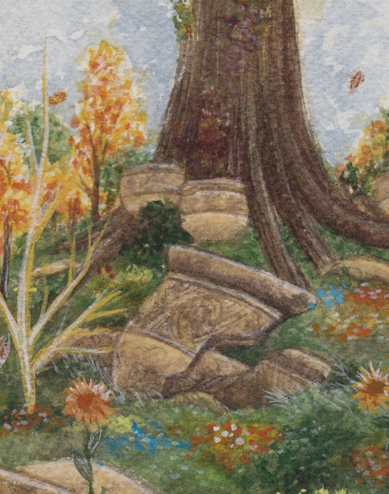 Erdtree Watercolour Painting - Etsy