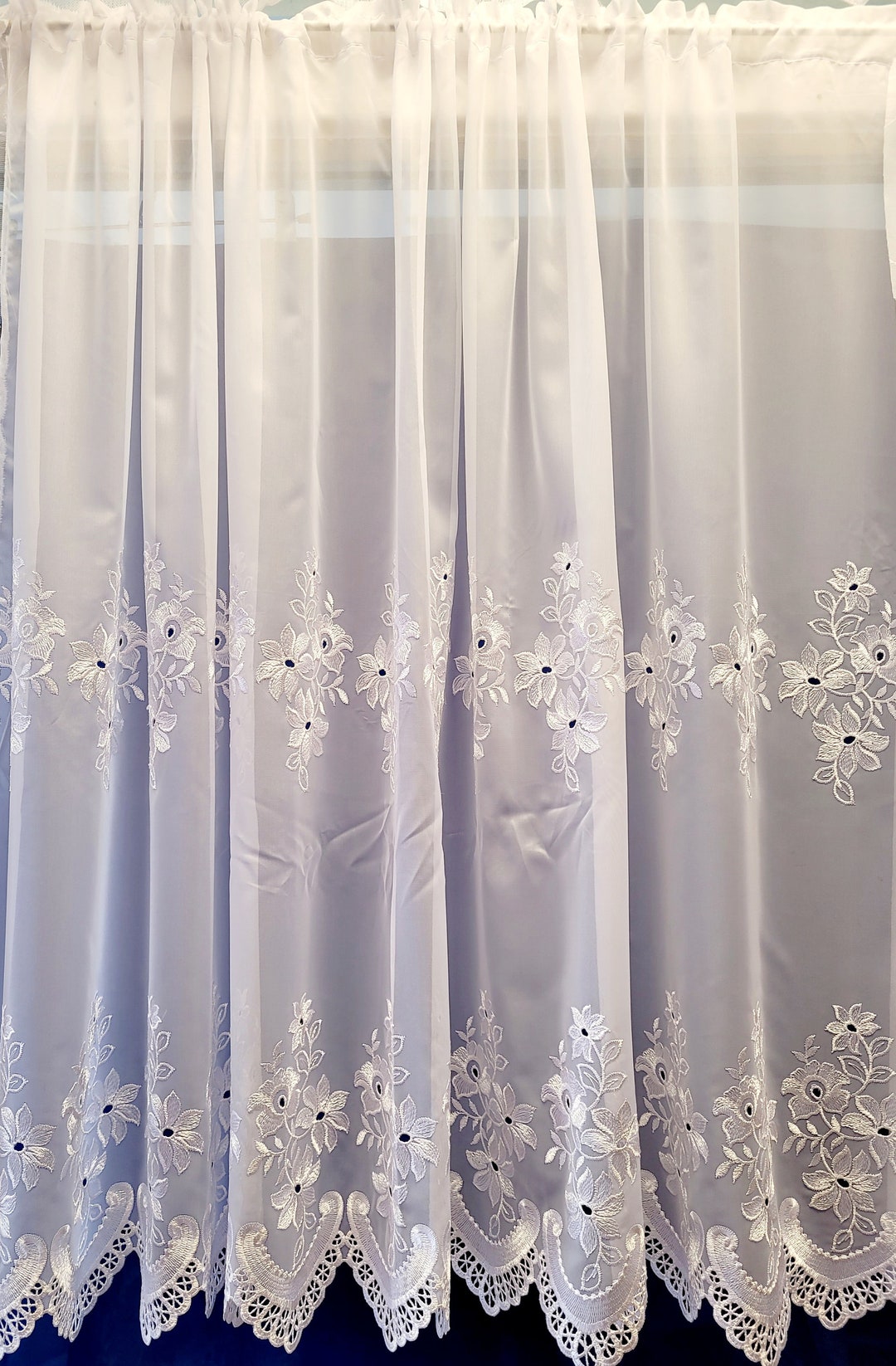 London Embroidered Voile Lace Net Curtains - Etsy UK