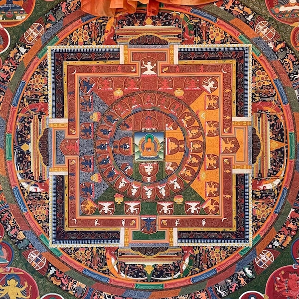 Large Vajradhara Mandala Thangka Newari Vajradhara Mandala Tibetan ...