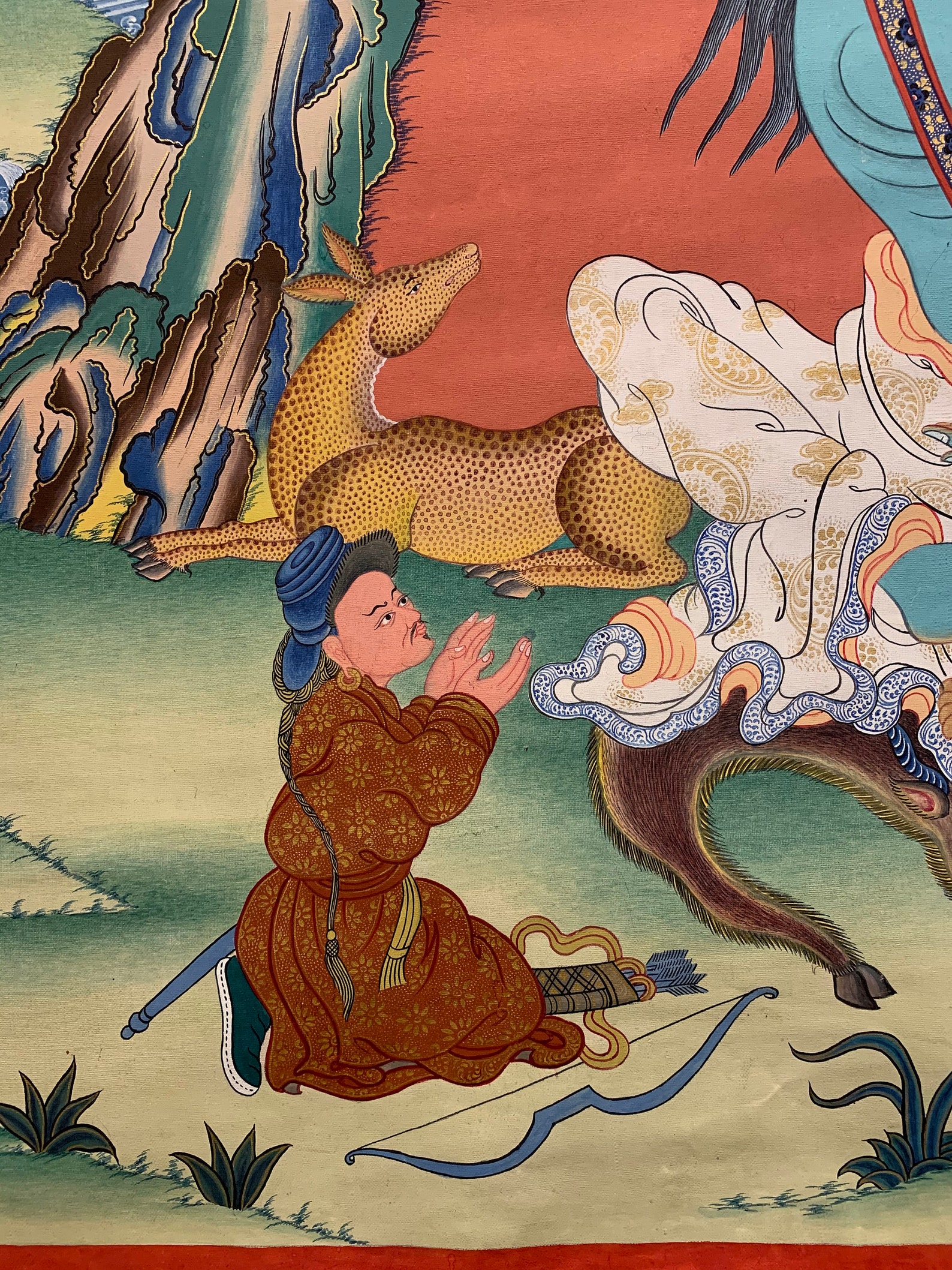 Milarepa Thangka: Original Hand-painted Tibetan Buddhist Art - Etsy