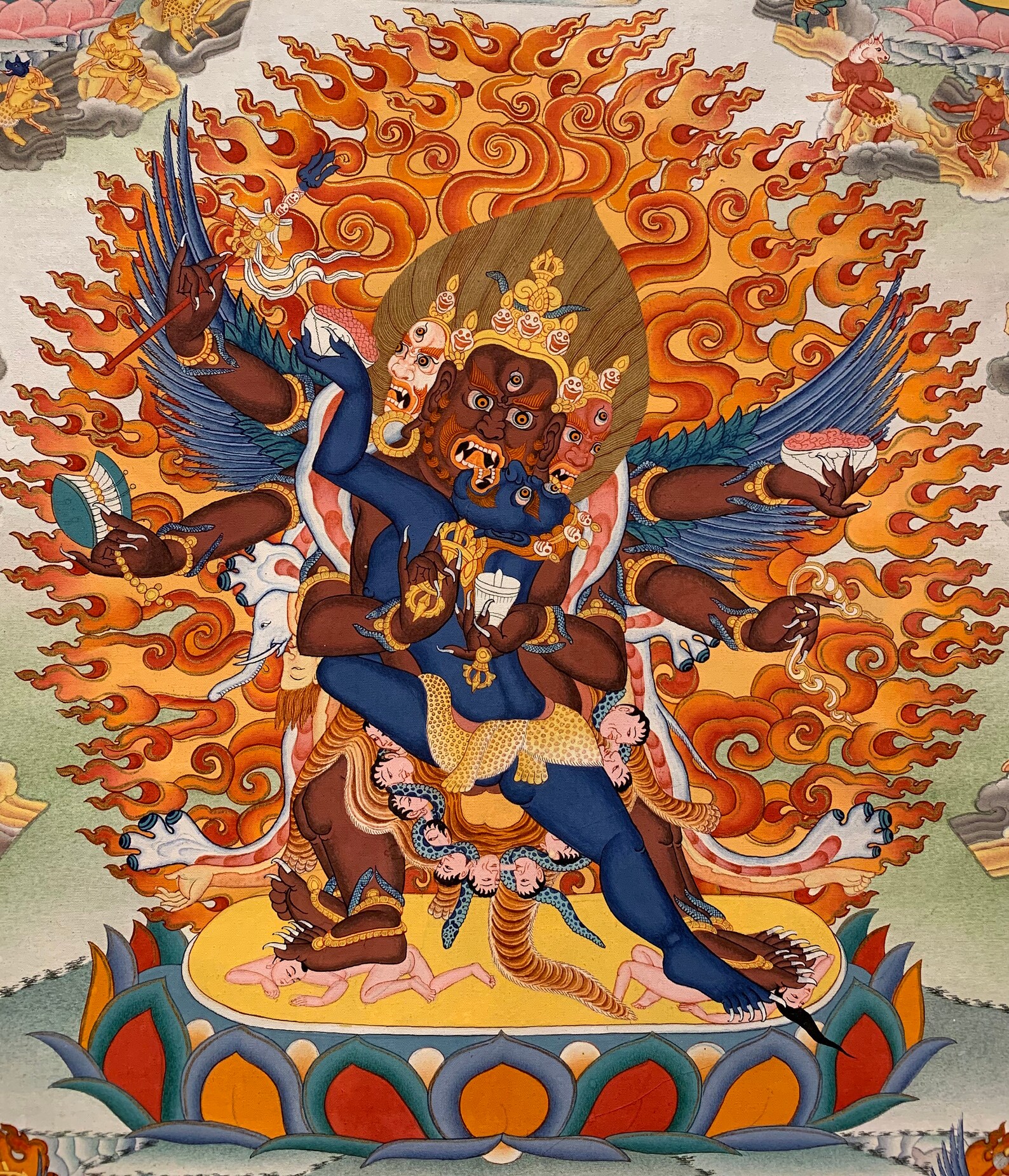 Mahottara Heruka Thangka Bardo Heruka and Yoginis Thangka | Etsy