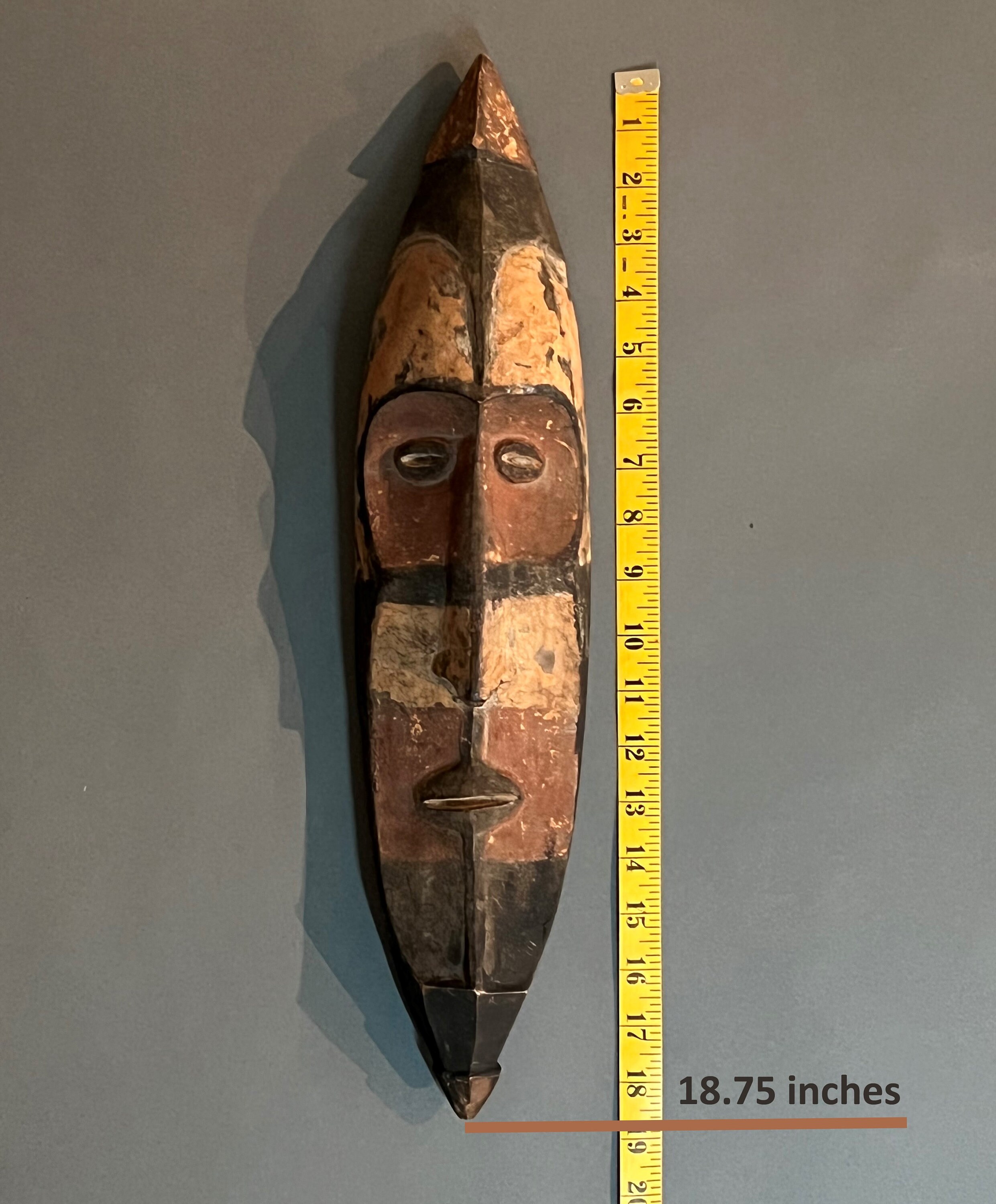 Flute Mask Rao People Papua New Guinea, Antique Tribal Wood Mask Keram ...