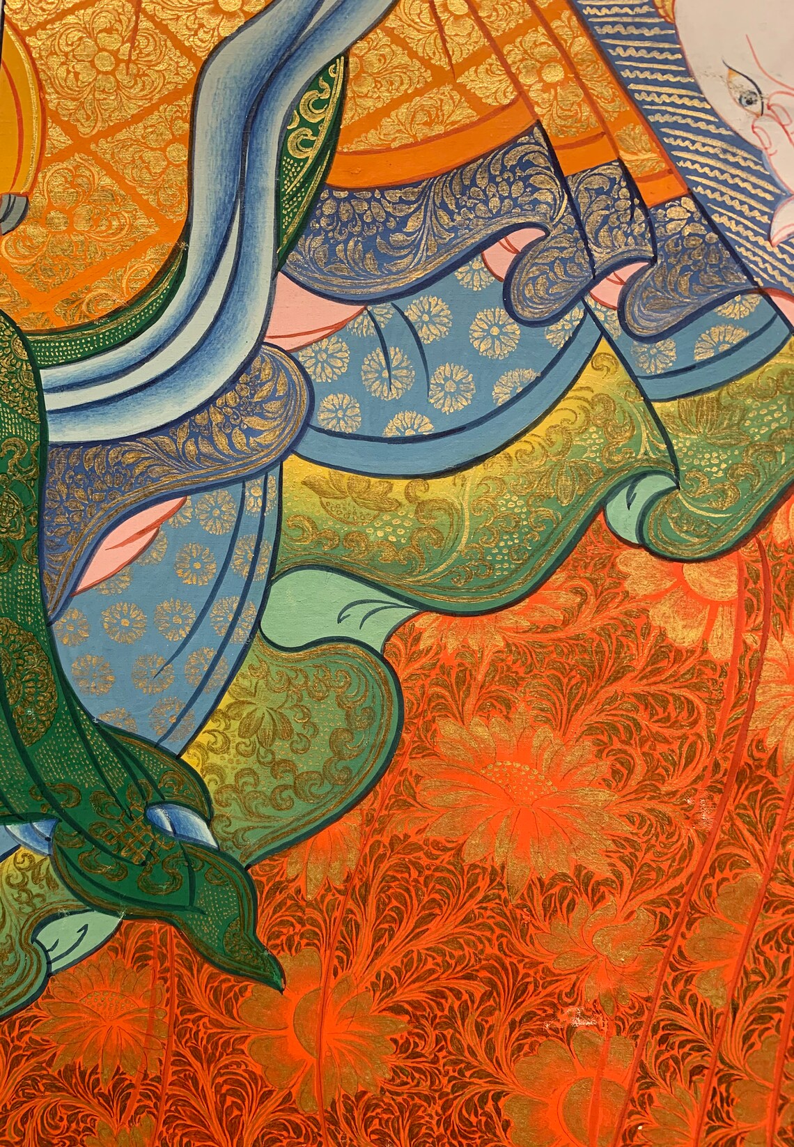 Large Dukkar Sitatapatra Thangka in Brocade Frame Tibetan - Etsy