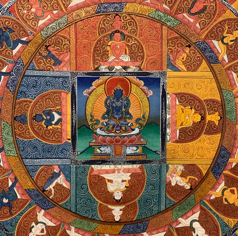 Large Vajradhara Mandala Thangka Newari Vajradhara Mandala Tibetan ...