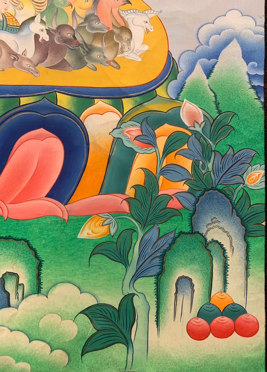 Large Dukkar Sitatapatra Thangka in Brocade Frame Tibetan - Etsy