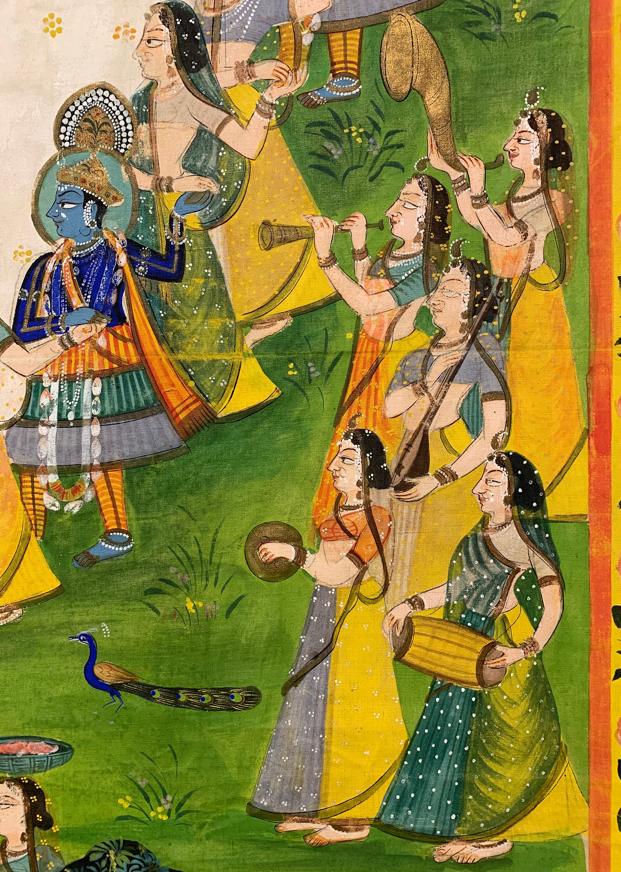 ANTIQUE PICHWAI Krishna's Dance of Divine Love Krishna and Gopis ...