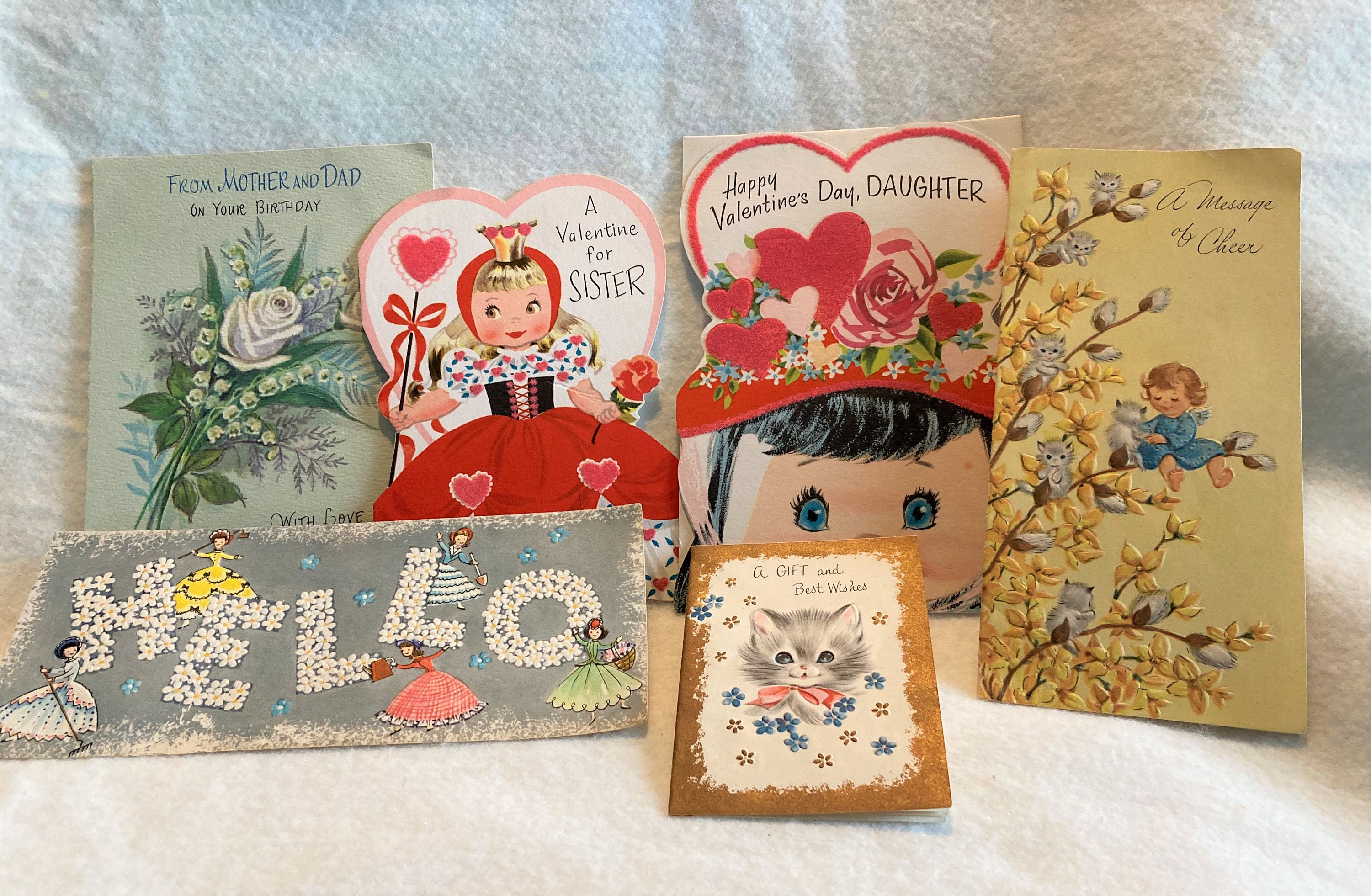 Paper Paper & Party Supplies VINTAGE 6 Assorted Greeting Cards 1960s ...