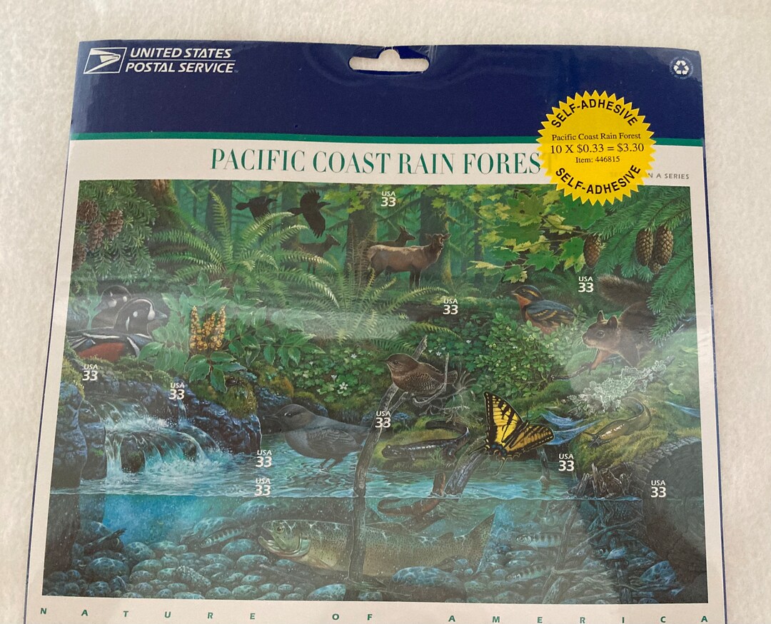 PACIFIC COAST RAINFOREST Stamp Sheet 1999 - Etsy