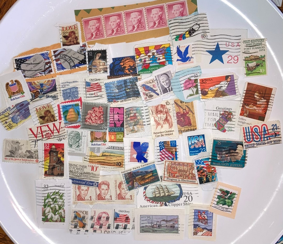 Vintage USA Postage STAMPS 50 and 100 Count PRE 2000 - Etsy