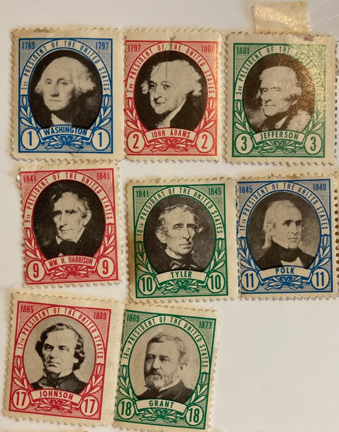US PRESIDENTS Labels Partial Set - Etsy