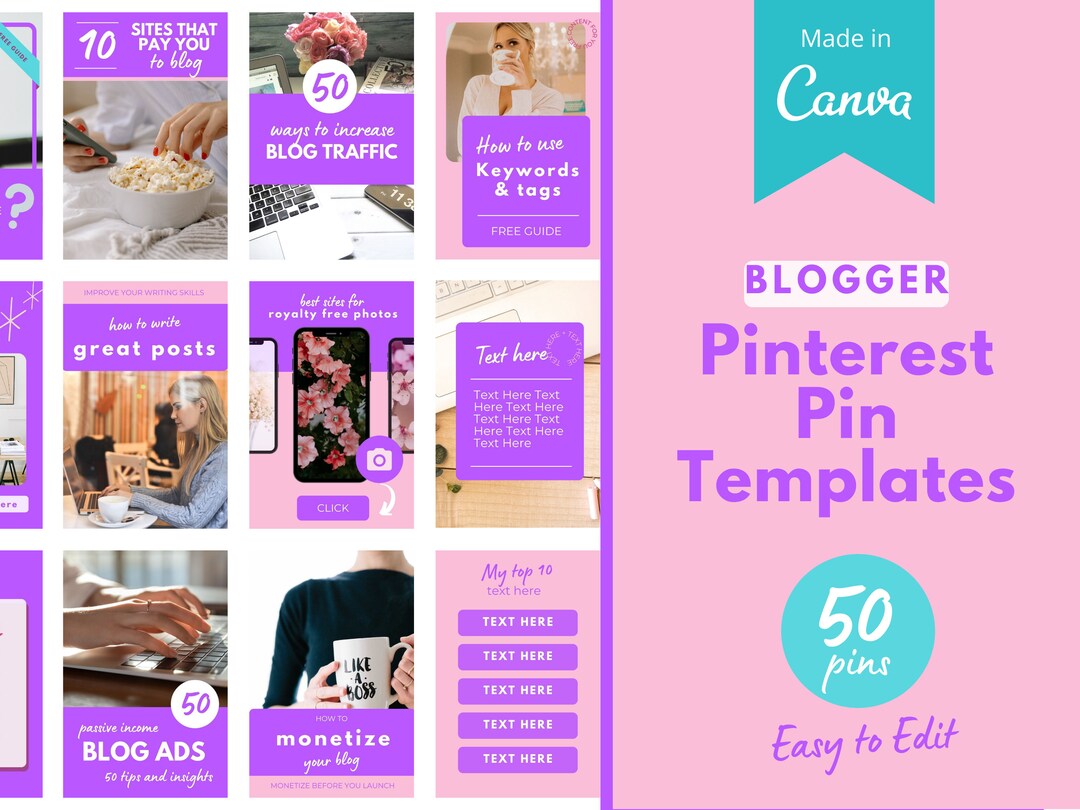Pinterest Templates Canva | Pinterest Pins | Pinterest Blogger | Pin ...