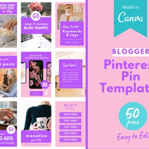 Pinterest Templates Canva | Pinterest Pins | Pinterest Blogger | Pin ...