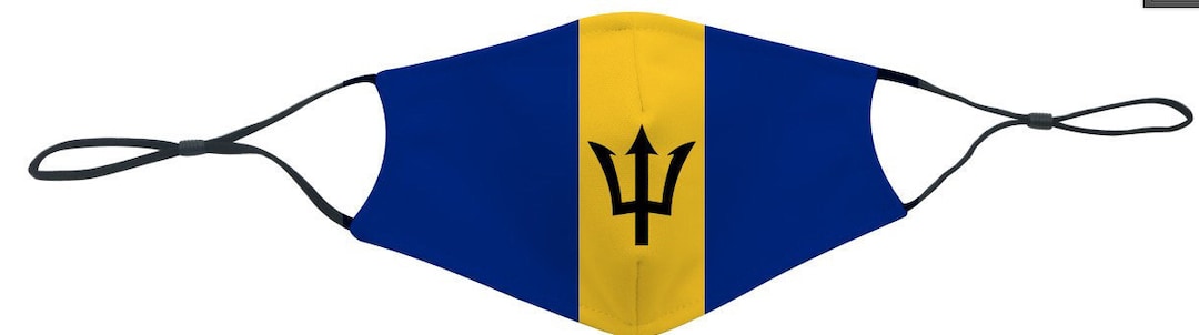 Barbados Flag Face Mask - Etsy