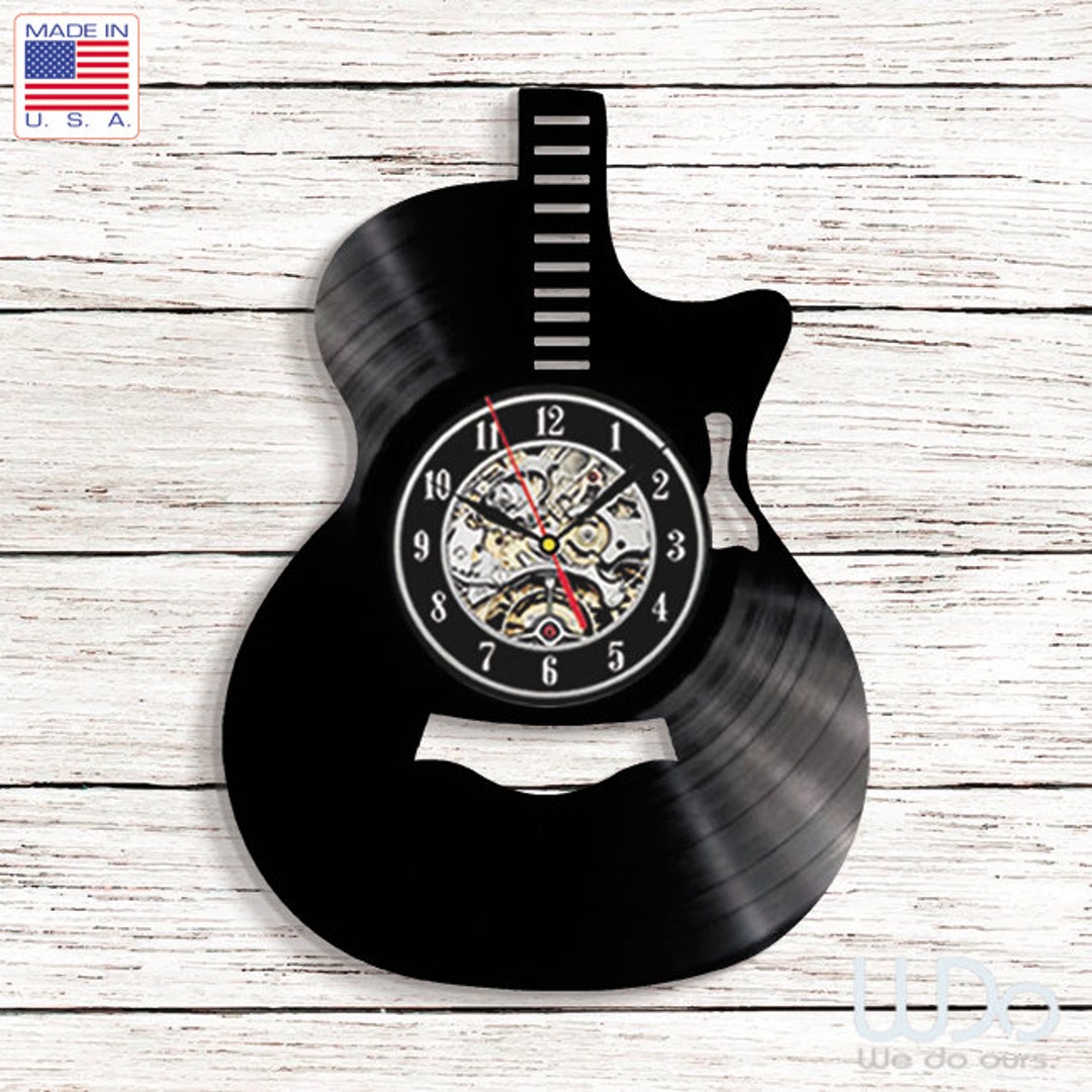 12" GUITAR ROCK Vinyl Records Wall Clock Perfect Gift Birthday! - Etsy