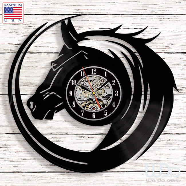 12" Horse Vinyl Records Wall Clock Perfect Gift Birthday! - Etsy