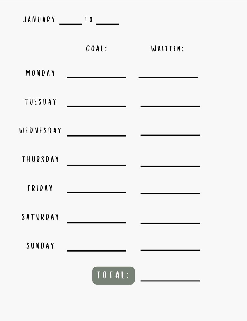 Reach Your Writing Goals in Style: Beautiful Floral Yearly Word Count ...