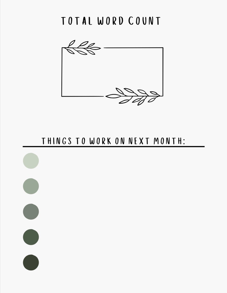 Reach Your Writing Goals in Style: Beautiful Floral Yearly Word Count ...