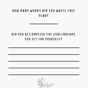 Reach Your Writing Goals in Style: Beautiful Floral Yearly Word Count ...