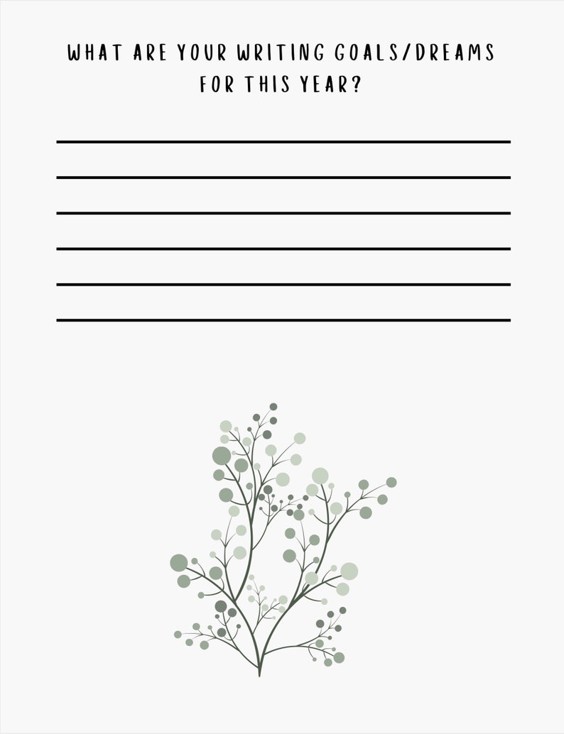 Reach Your Writing Goals in Style: Beautiful Floral Yearly Word Count ...