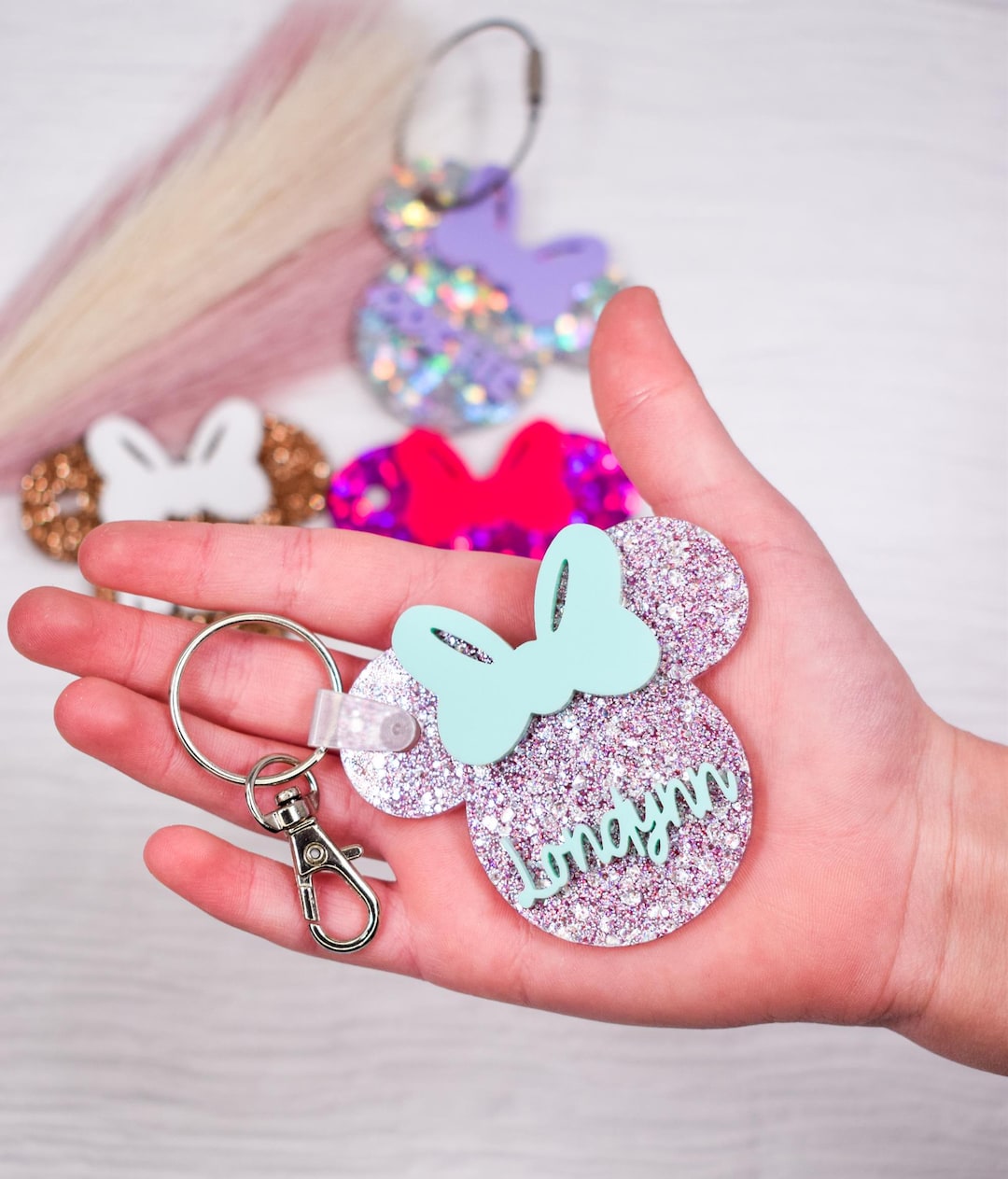 Magical Mouse Inspired Keychain, Theme Park Keychain, Personalized ...