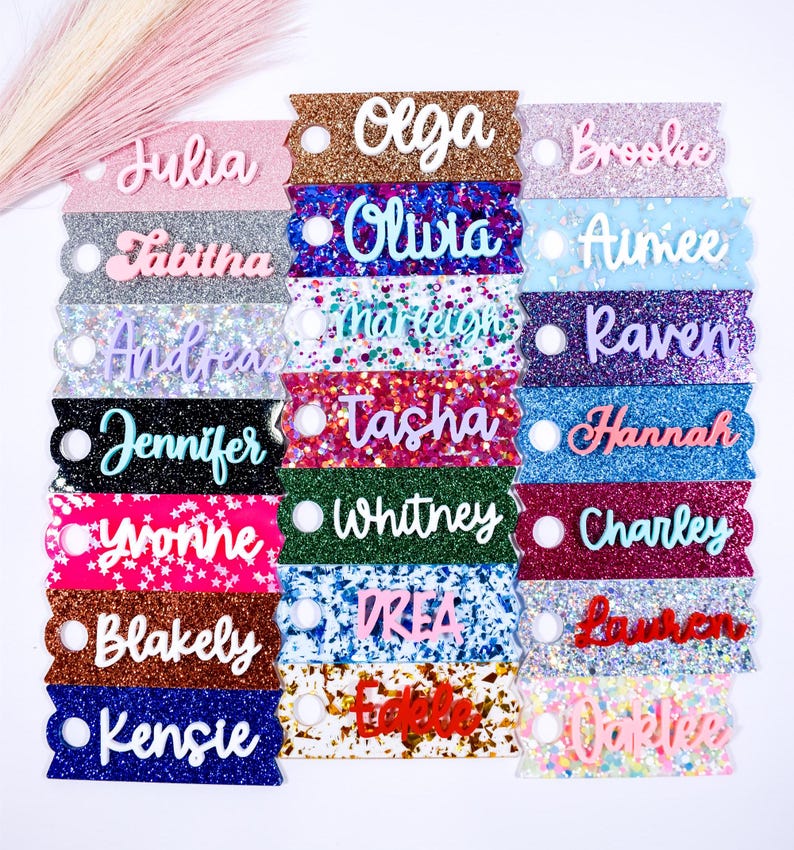 Personalized Stanley Name Plate, Stanley Name Tag, Acrylic Lid Topper ...