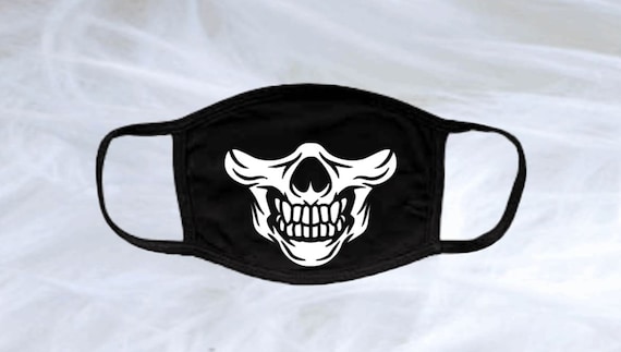 SKULL SKELETON Face Mask Skeleton Mouth Mask Reusable | Etsy