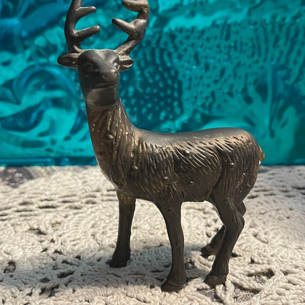 Brass Deer Figurine - Etsy