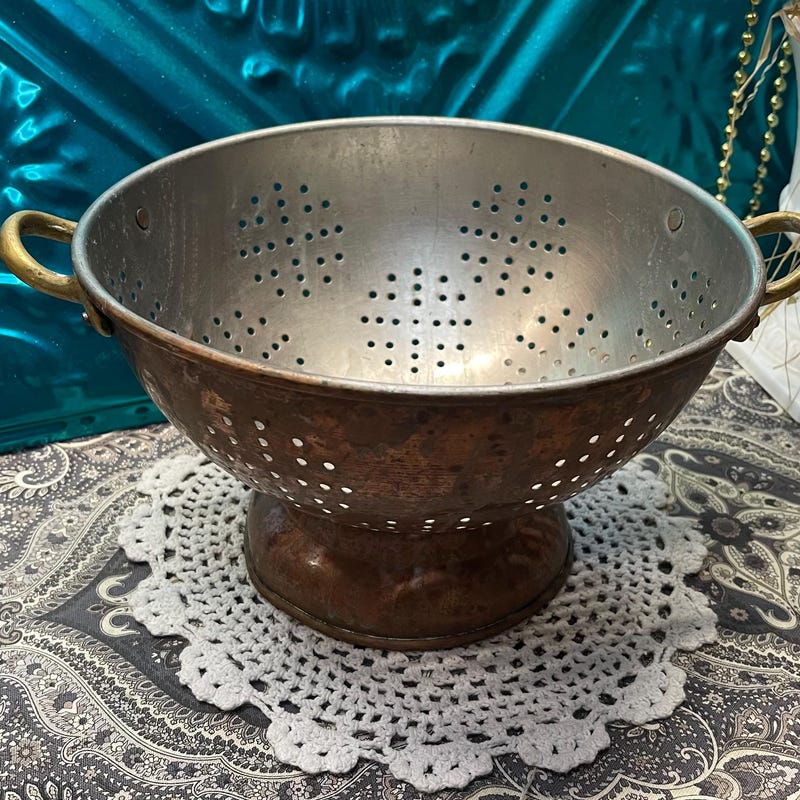Copper Colander - Etsy