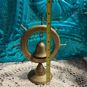 Vintage Brass Bell Gong Ships Wheel Design - Aged - NO Mallet - Etsy