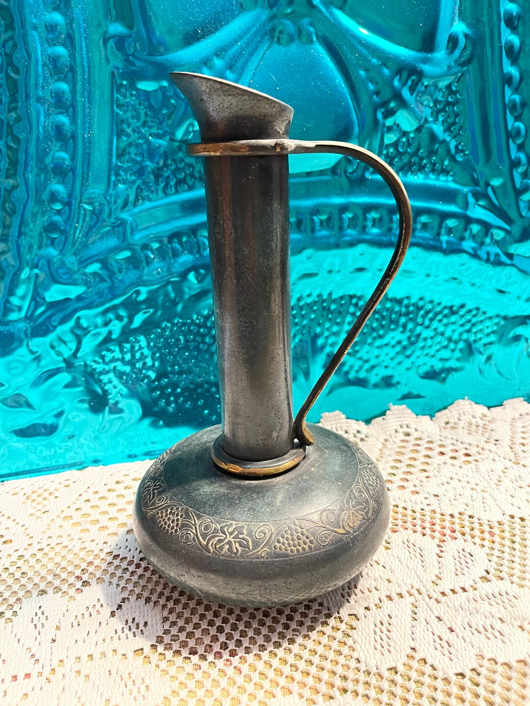 Vintage Bronze - Brass Ewer Vase Made in Israel - Aged - Patina - Etsy