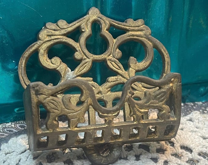 Vintage Small Ornate Brass Match Safe - Matchbox Wall Holder - Etsy