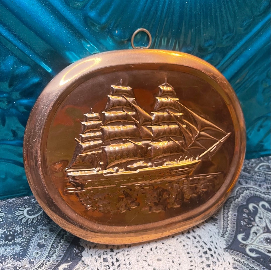 Vintage Copper or Copper Plated Mold Ship Design- Clearly Showing Its ...