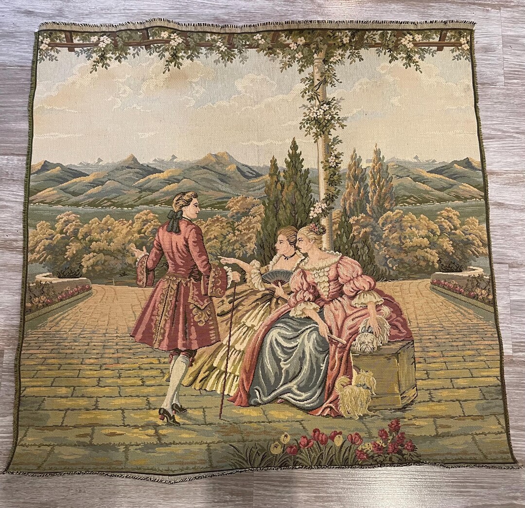 Vintage Large 29.5 Inches Tapestry- Made in Italy - Unframed ...