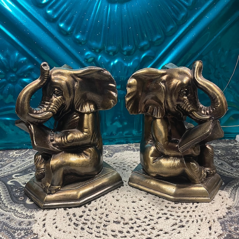 Elephant Bookends - Etsy