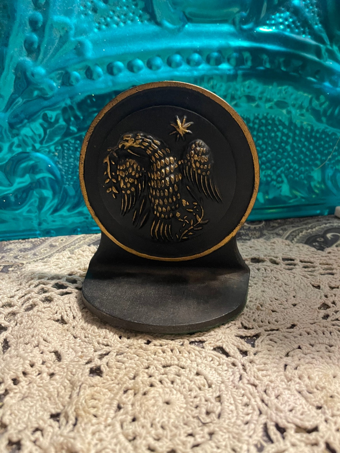 Vintage Heavy Cast Iron Eagle Bookend -one Bookend - One Only - Etsy