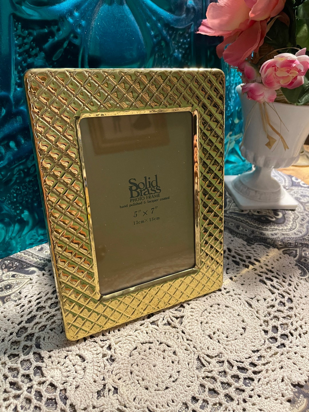 Vintage Unique Solid Brass Photo Frame - Etsy