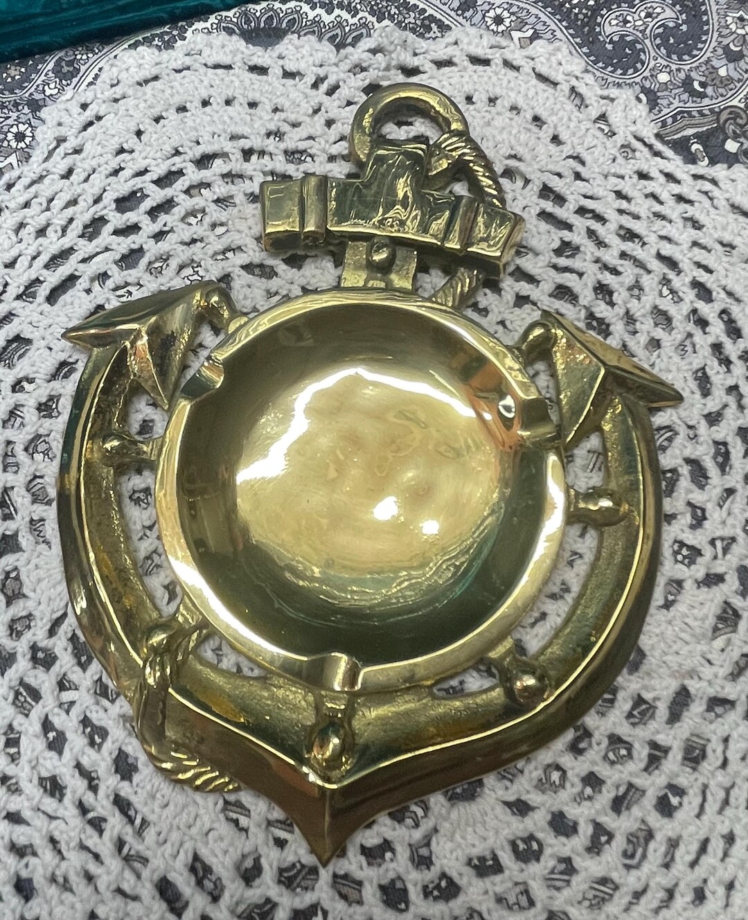 Vintage Brass Anchor Shaped Ashtray- Nautical Decor - Etsy
