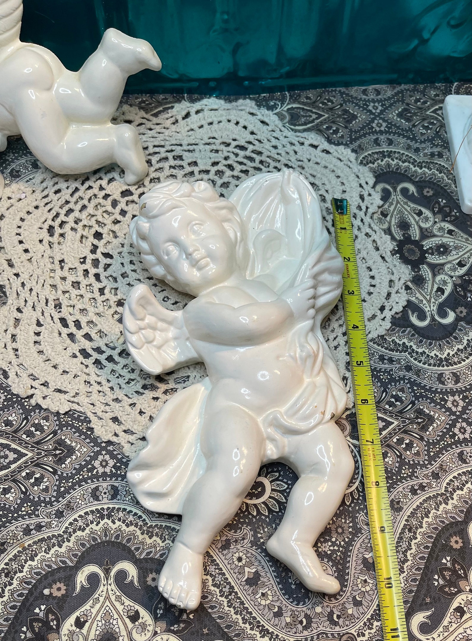 Vintage Plastic and Composite Material Cherub Wall Hangings - 3 Pieces ...
