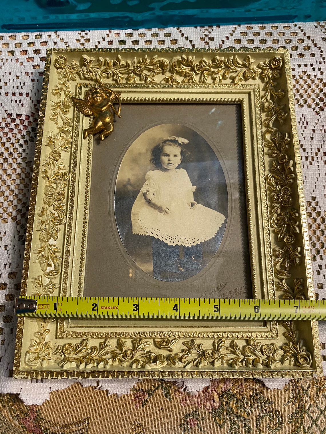Antique Victorian Photo / Cabinet Card in Rose Frame With - Etsy