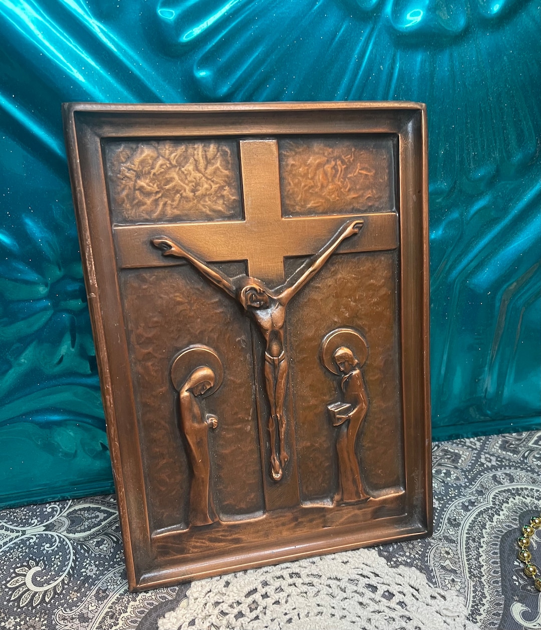 Vintage Heavy Religious - Jesus Copper Wall Hanging - Etsy