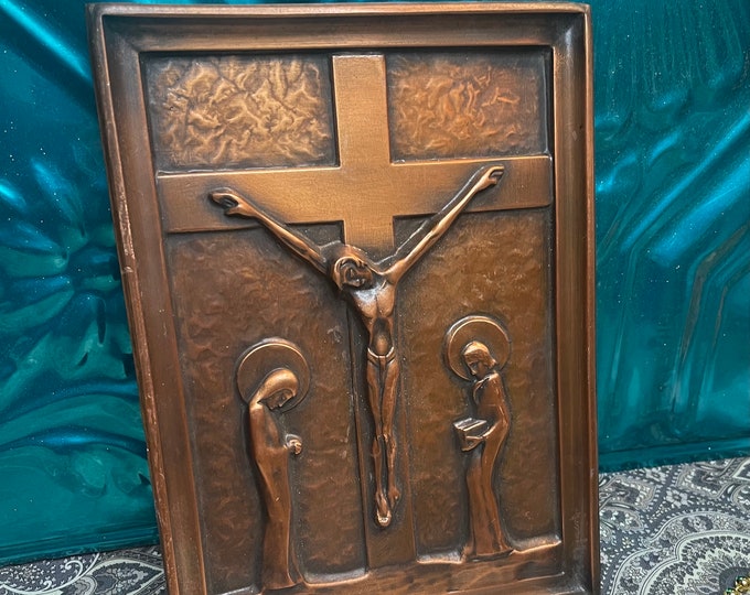 Vintage Heavy Religious - Jesus Copper Wall Hanging - Etsy