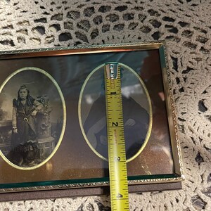 Antique Victorian Small Tintype Photos in Gold Tone Metal Frame - Etsy
