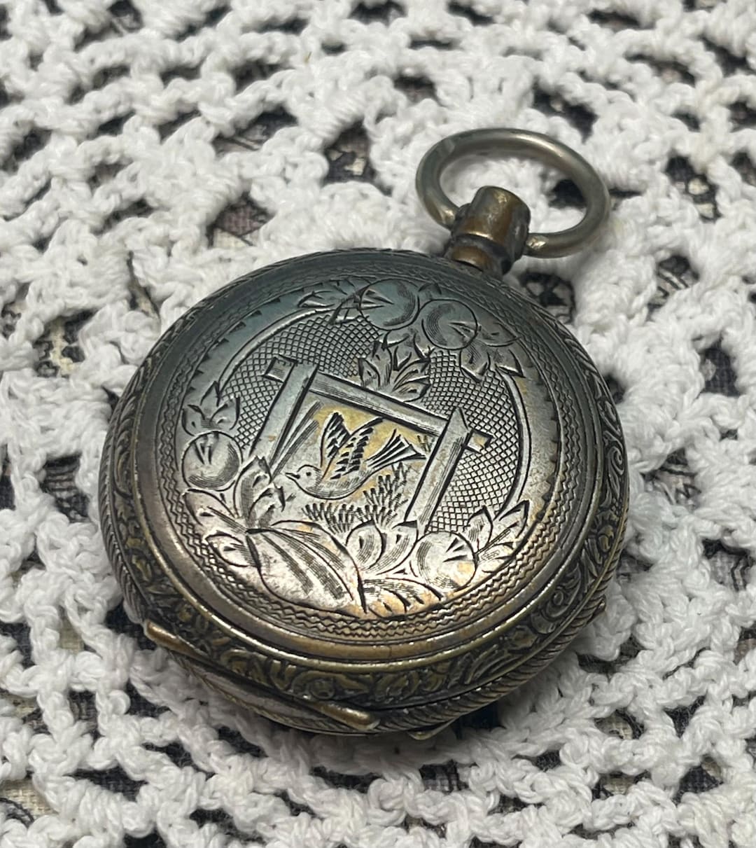 Antique or Vintage Ornate Pocket Watch Case - Aged - Wear- Case Only - Etsy