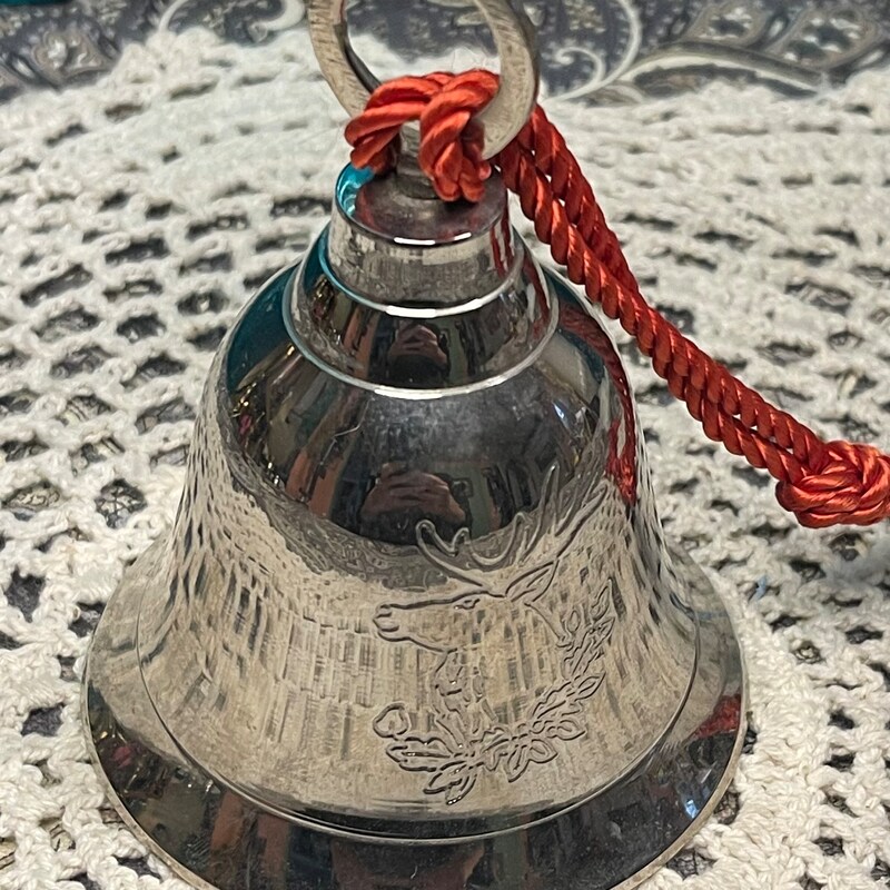 Silver Bell Ornament - Etsy