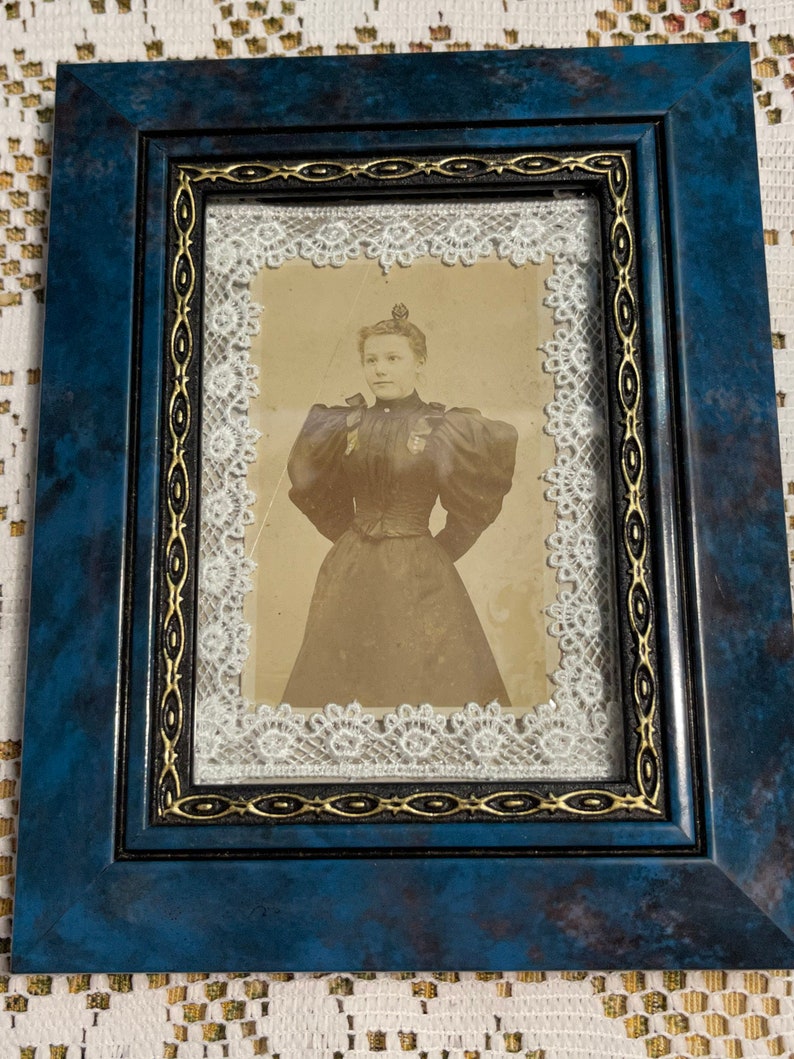 Antique Victorian Photo/ Cabinet Card With Lace in Plastic - Etsy
