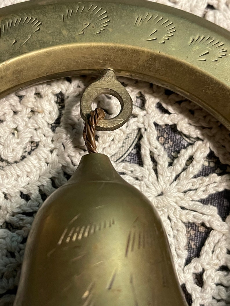 Vintage Brass Bell Gong Ships Wheel Design Aged NO Mallet - Etsy